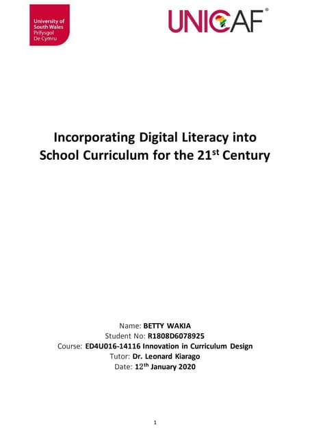 Digital literacy skills in the 21st century | PPTX