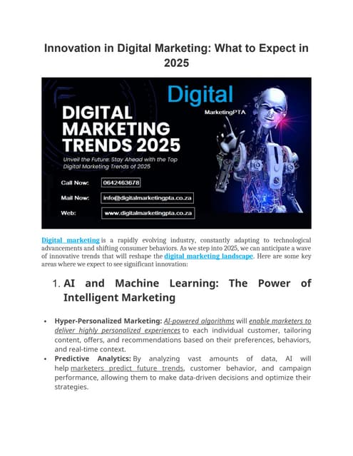 The Evolution of Digital Marketing Trends in 2025 | PDF