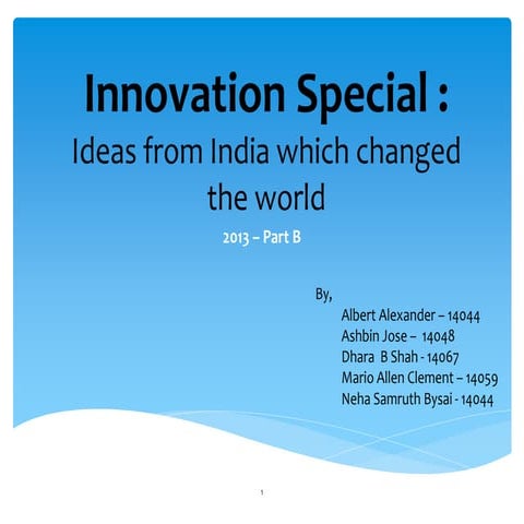 Innovation in india | PPTX