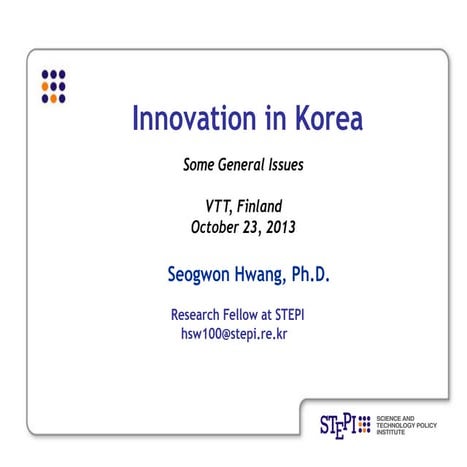 Innovation in Korea | PDF | Technology Industry | Industries