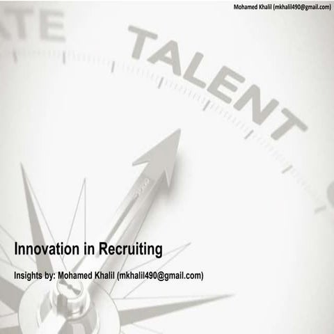Innovation in recruiting tech | PPTX | Human Resources | Business
