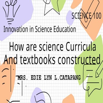 INNOVATION IN SCIENCE EDUCATION-Science Curricula & Textbooks.pptx