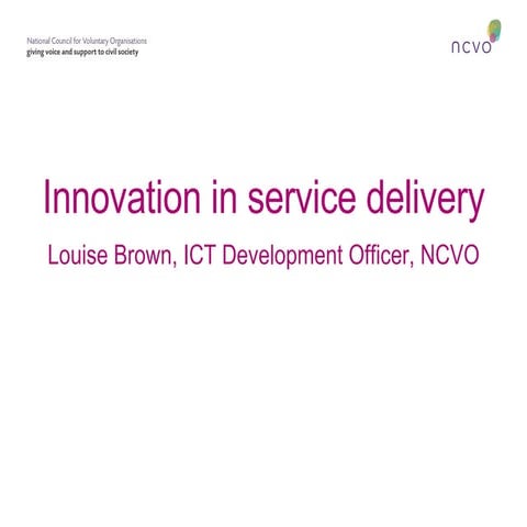Innovation In Service Delivery | PPT
