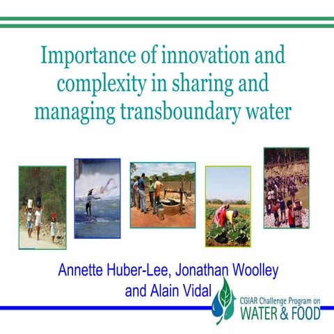 Innovation In Transboundary Water Management SWWW09 Huber-Lee Et Al | PPT