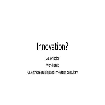 Innovation: Case studies and how can we collaborate | PPT