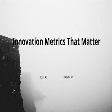 Innovation Metrics: why they matter and what criteria to choose among ...