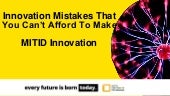 Career in Innovation - MIT ID Innovation | PPT