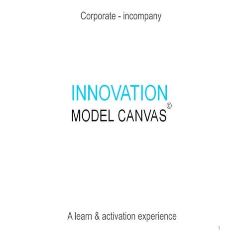 Innovation model canvas training | PPT