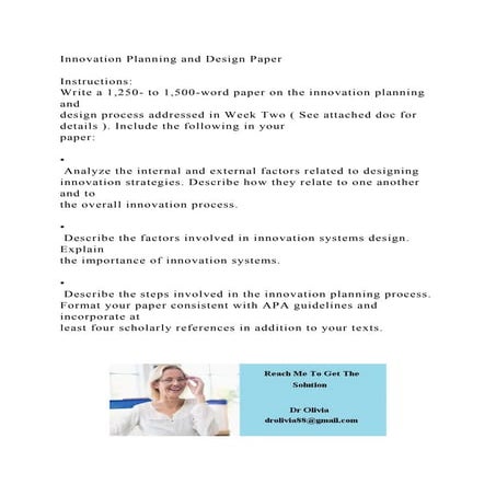 Innovation Planning and Design PaperInstructionsWrite a 1,250.docx