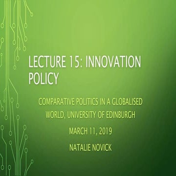 Intro to Innovation Policy -- Comparative Politics | PPTX
