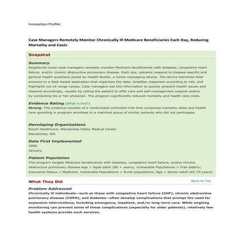 Innovation Profile | PDF