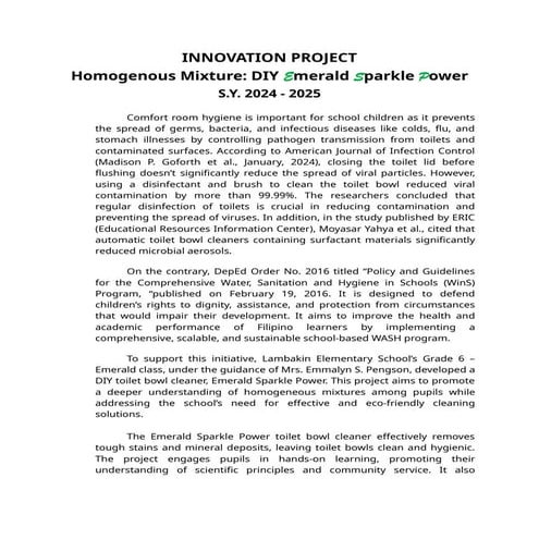wins innovation sample on education dep | DOCX