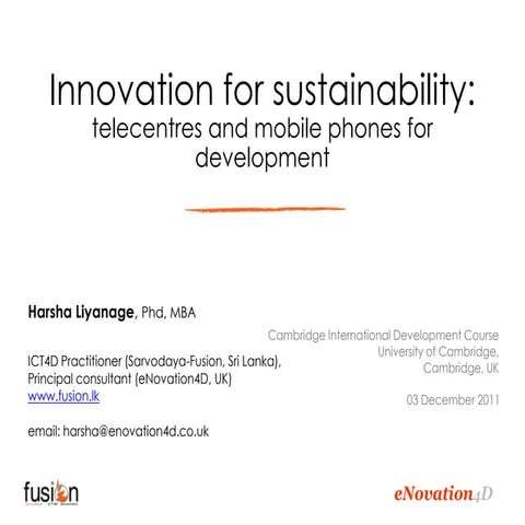Innovation & sustainability | PPT