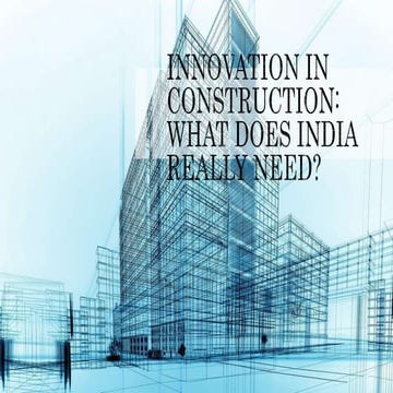 Innovation technique in construction | PPTX