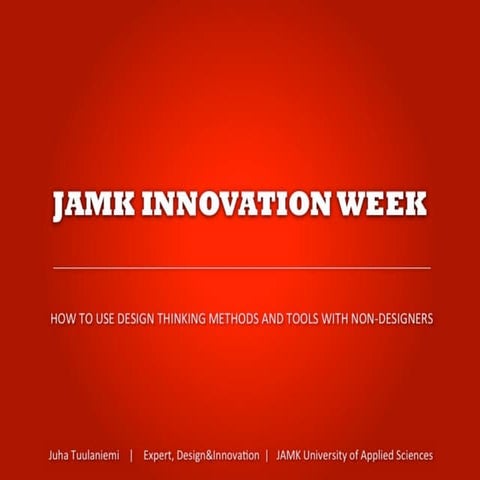 JAMK Innovation Week | PDF | Science