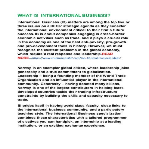 WHAT IS INTERNATIONAL BUSINESS? | DOCX | Currencies | Economy