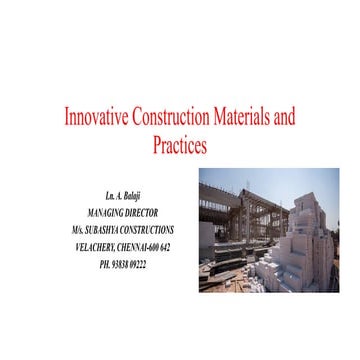Innovative Construction Materials and Practices | PPTX