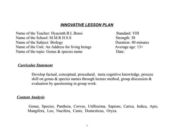 Lesson plan 2 | PDF