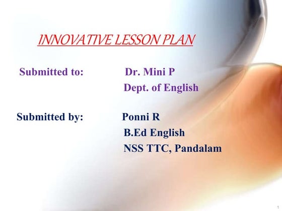Innovative Lesson plan | PPT