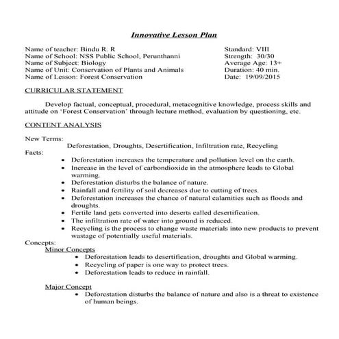 Innovative lesson plan | DOC