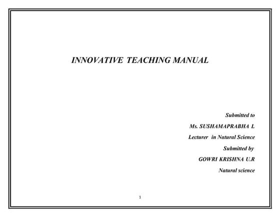 Innovative Lesson Plan | PDF