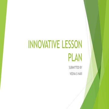 Innovative lesson plan | PPTX
