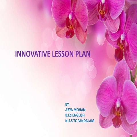 Innovative lesson plan | PPTX