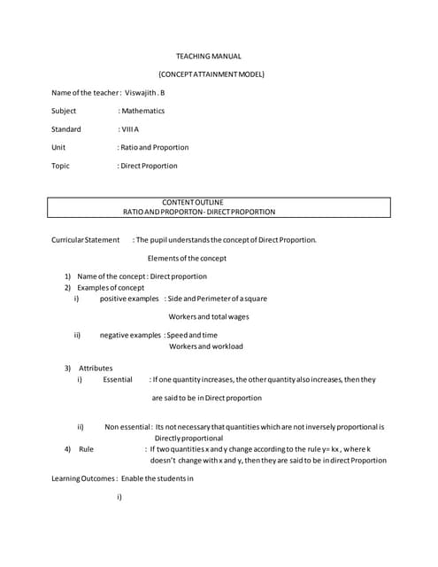 5 E LESSON PLAN FORMAT- vikramjit | PDF