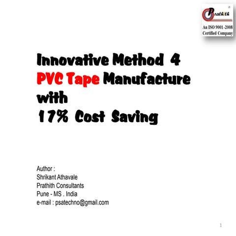 Innovative method 4 pvc tape with wbpsa | PDF
