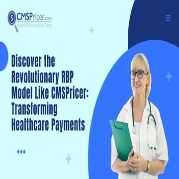 Innovative Reference Based Pricing Tool | Medicare RBP| Medicare Claims Repricing Solution ...
