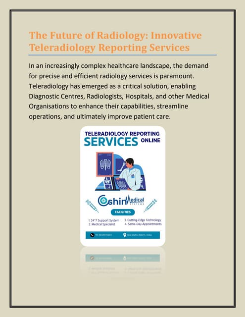 Characteristics of a Good Radiology Report | PPTX