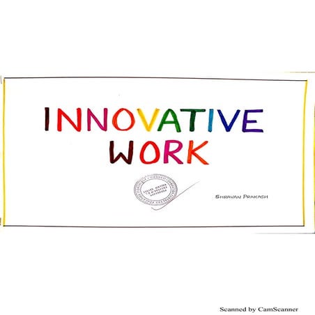 Innovative work | PDF