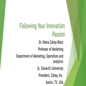 Following your Innovation Passion to Success | PPT