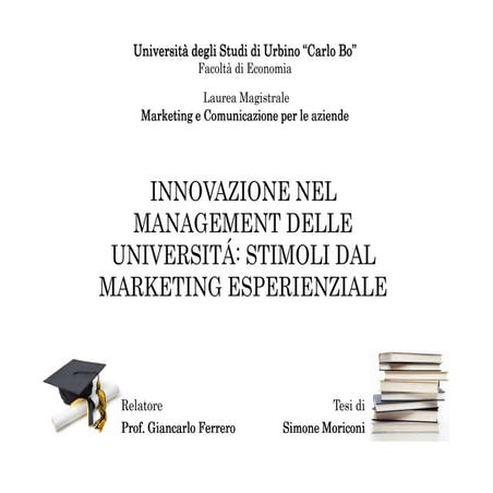 Innovazione e management nelle università presentazione tesi magistrale ...