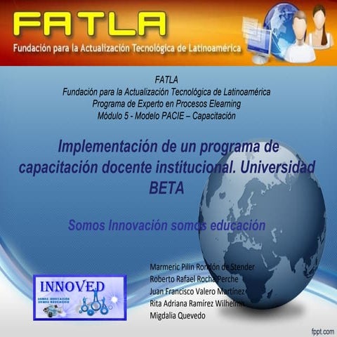 INNOVED (grupo r) FATLA fase 2_ planificación | PPT | Education