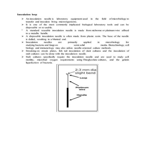 Inoculation loop | DOCX