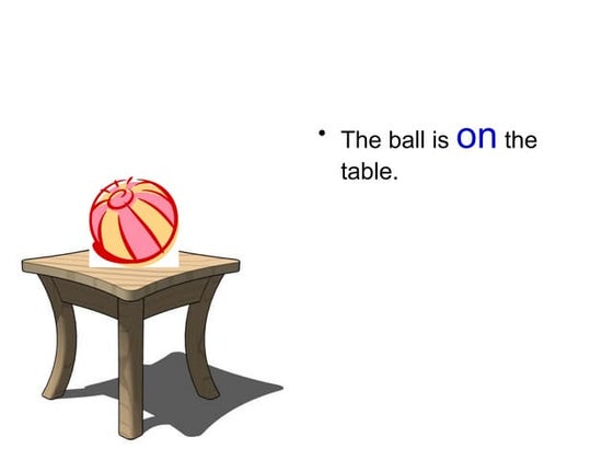 Prepositions 2 box and ball examples | PDF