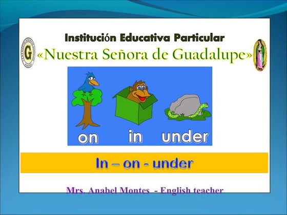 In – on – under | PPT