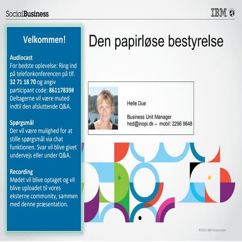Webinar: INOPI BoardPlace - Den papirløse bestyrelse | PPT