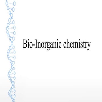 Bio-Inorganic chemistry | PPTX