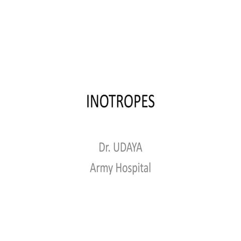 Inotropes | PPTX