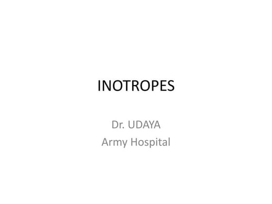 Inotropes + vasopressors | PPT