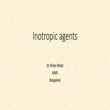 Inotropic agents | PPTX