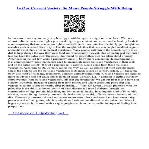In Our Current Society, So Many People Struggle With Being | PDF