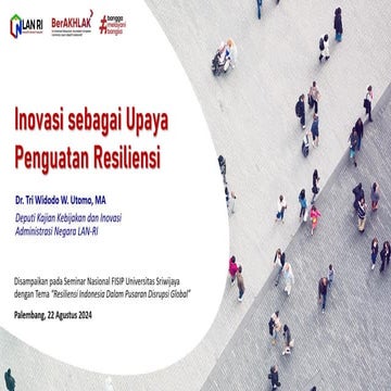 Inovasi sebagai Strategi Memperkuat Resiliensi | PDF