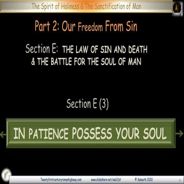 In patience possess your soul | PPT