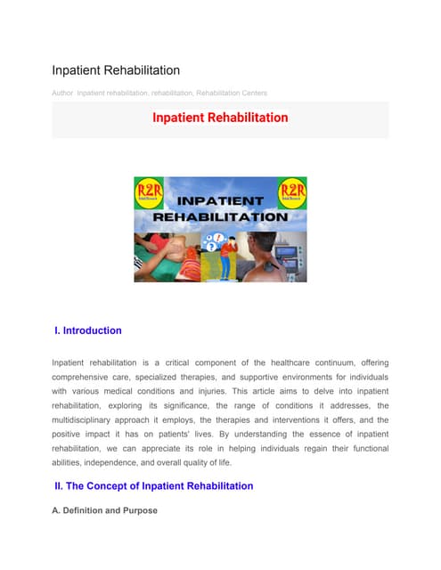 Rehabilitation ppt final | PPT