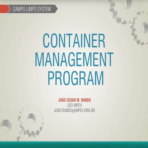 Container Management Program - João Cesar Rando | PPT