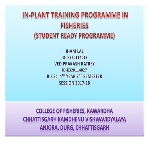In plant presentation 2018 ved and jham final | PPT