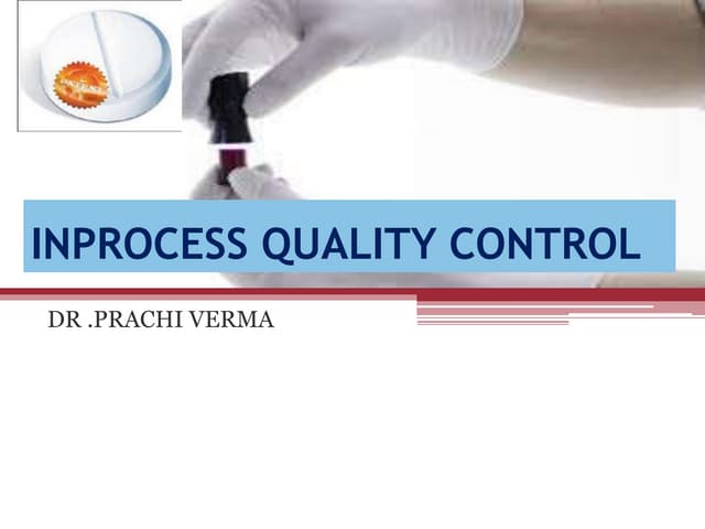 In process & finished products quality control test for pharmaceuticals ...